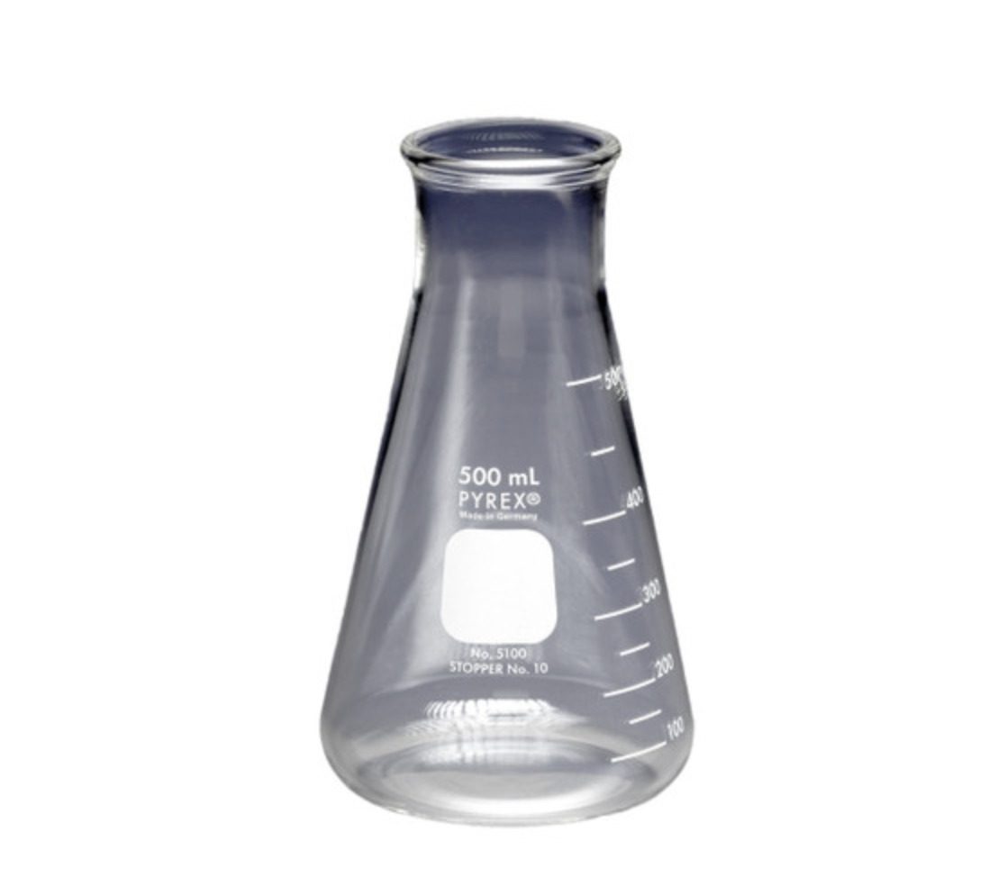 PYREX® 125 mL Wide Mouth Erlenmeyer Flasks with Heavy Duty Rim ...
