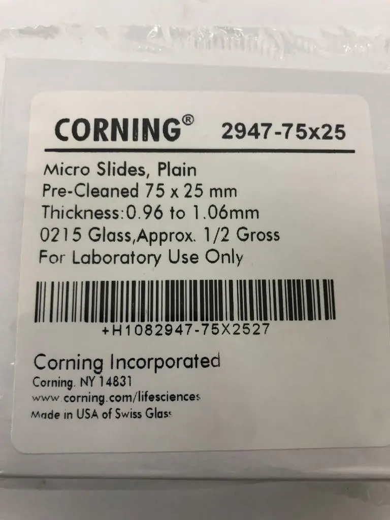 Corning® 75x38 mm Plain Microscope Slides | AlGENOME SHOP
