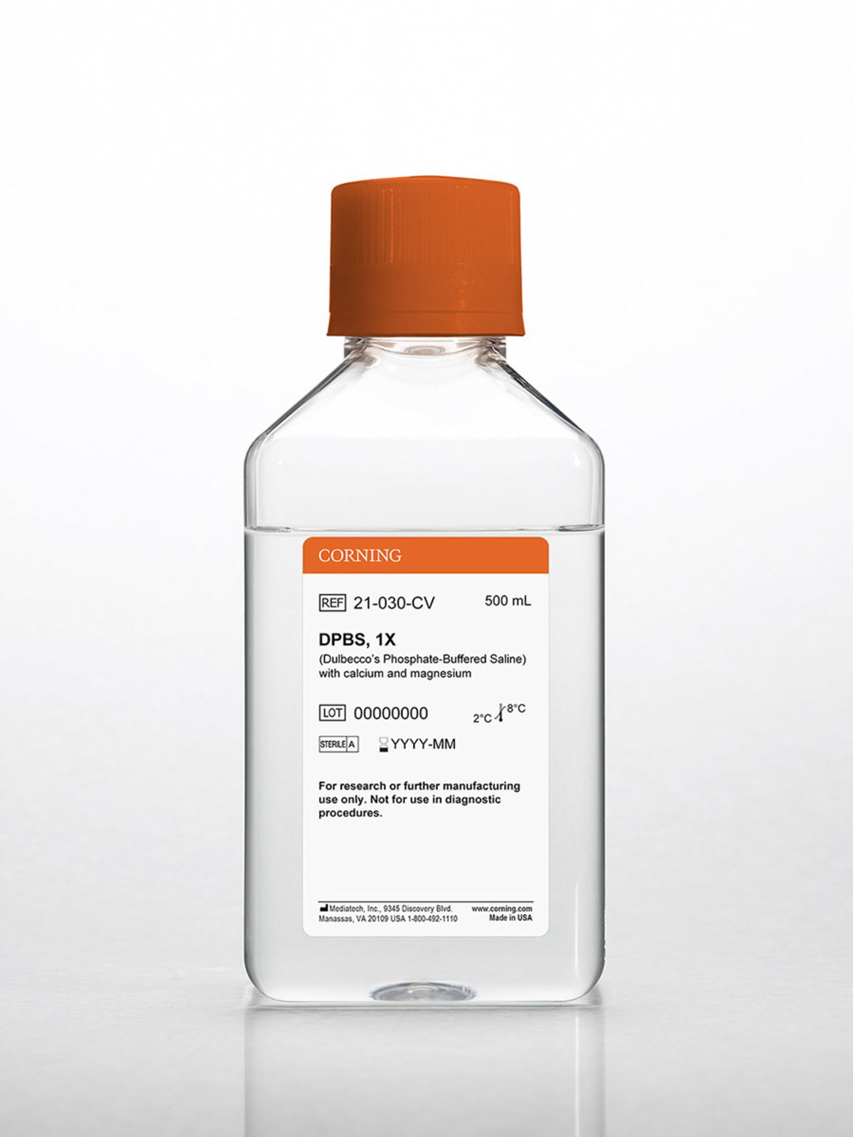 Corning® Dulbecco’s Phosphate-Buffered Saline, 1X with calcium and ...